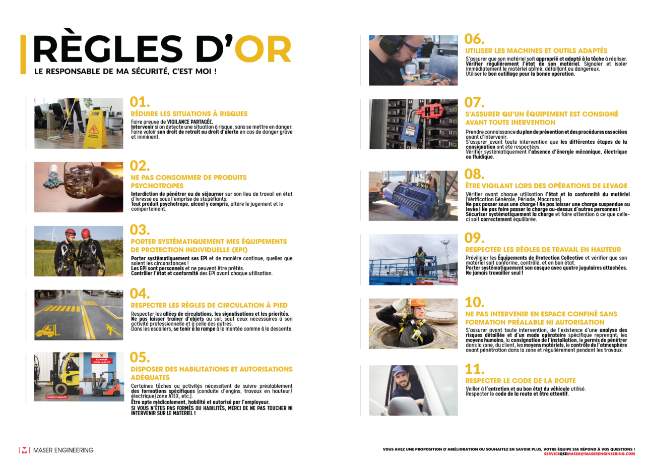Santé et sécurité au travail | Maser Engineering